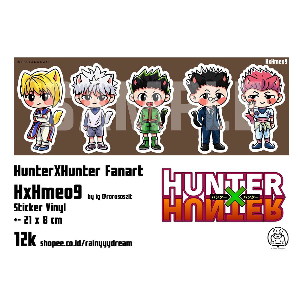 Jual STICKER HUNTER X HUNTER (Gon, Killua, Kurapika, Leorio, Hisoka ...