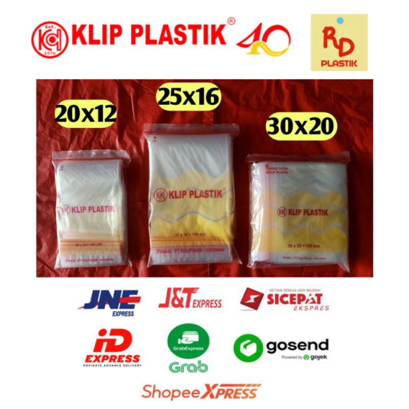 Jual Klip Plastik Ukuran 20x12, 25x16, 30x20 Isi 100 Pcs | Shopee Indonesia