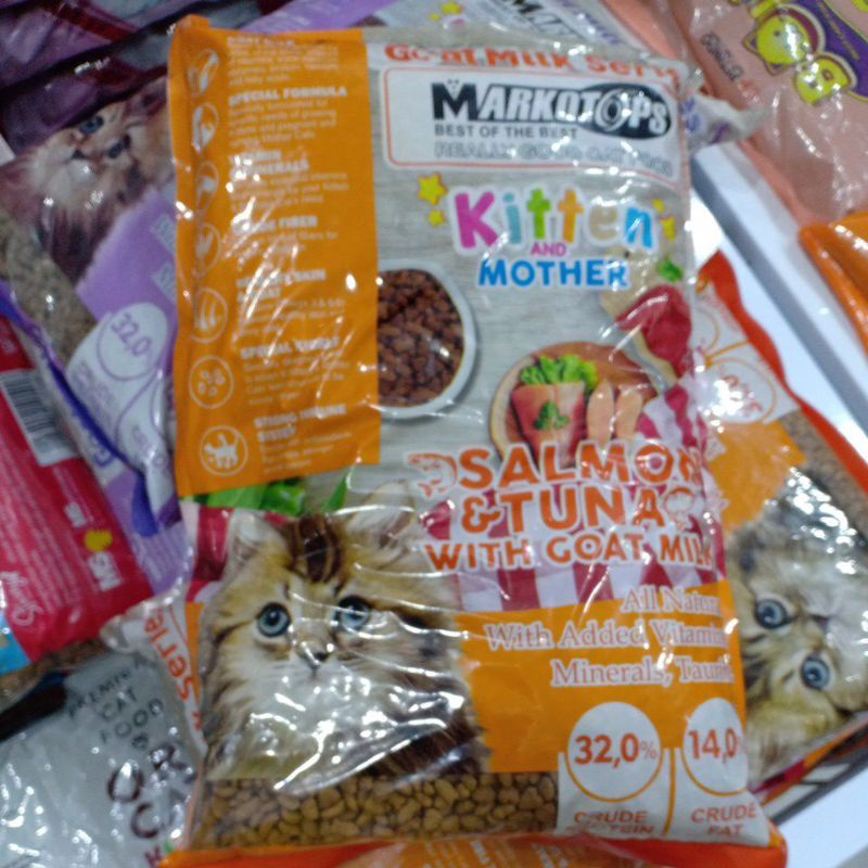 Jual Makanan kucing MARKOTOP kitten AND MOTHER salmon Tuna with goat ...