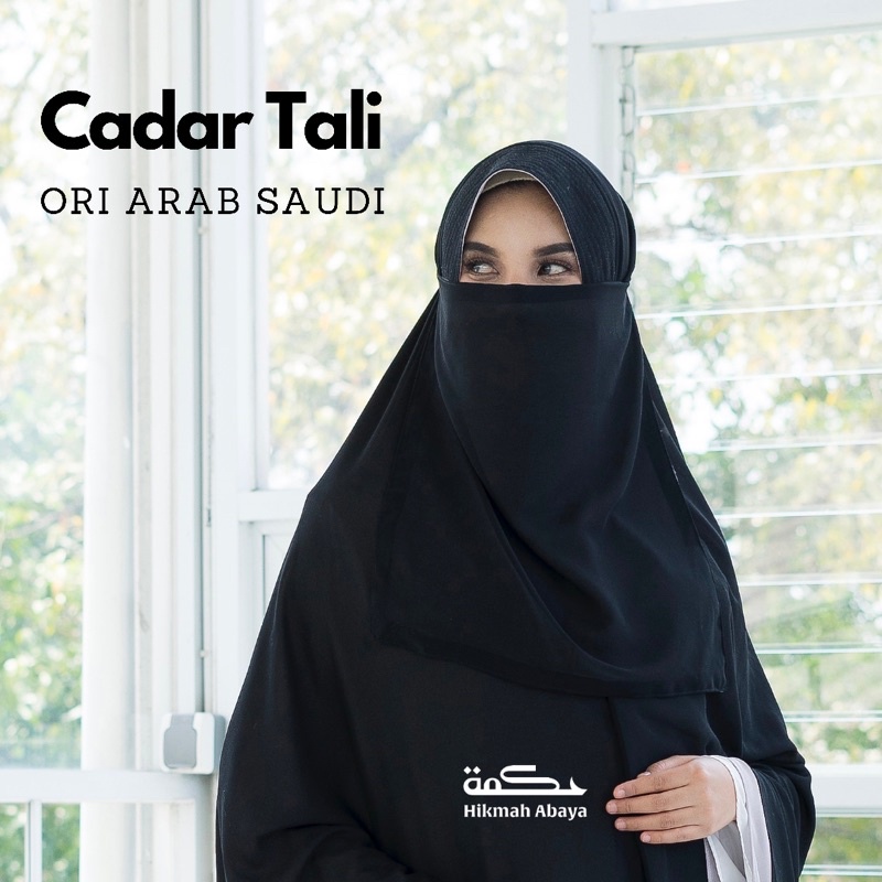 Jual Niqab Cadar Tali Hitam Ori Arab Saudi bahan premium lembut ...