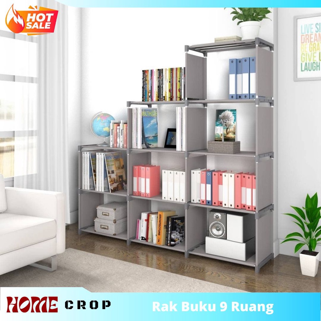 Jual Rak Buku Plastik Aesthetic Minimalis Portable Susun Besar Dinding ...