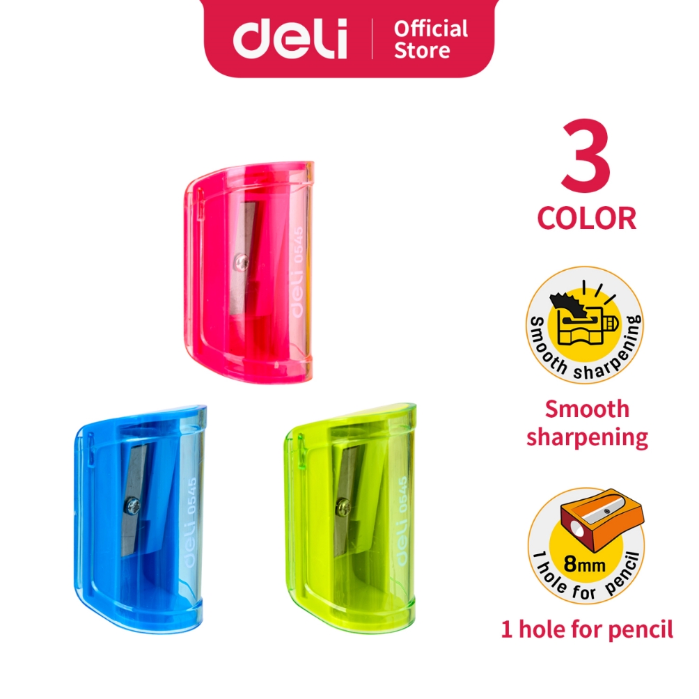 Deli Rautan Pensil 1 lubang 7mm pisau tajam desain ergonomis untuk ...