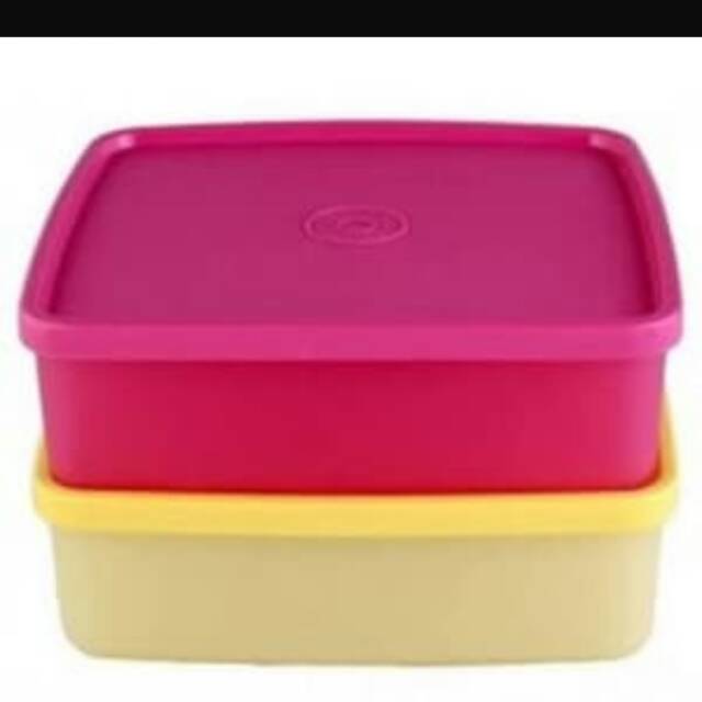 Jual Tupperware large square away (kuning) | Shopee Indonesia
