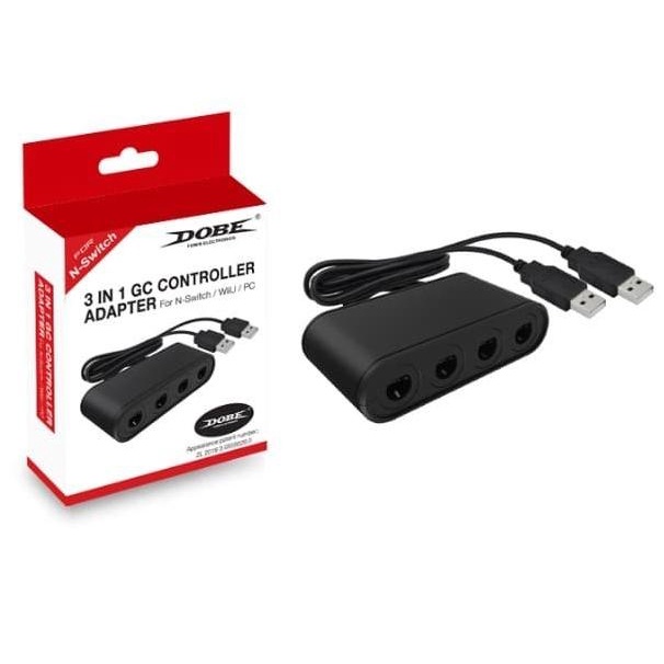Jual Dobe 3 In 1 GC GameCube Controller Adapter For Nintendo Switch ...