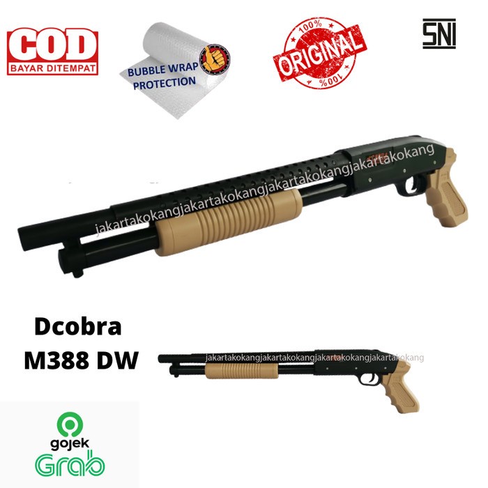 Jual Mainan Pistol Tembak Tembakan Kokang Shotgun Dcobra M388 Black Edition | Shopee Indonesia