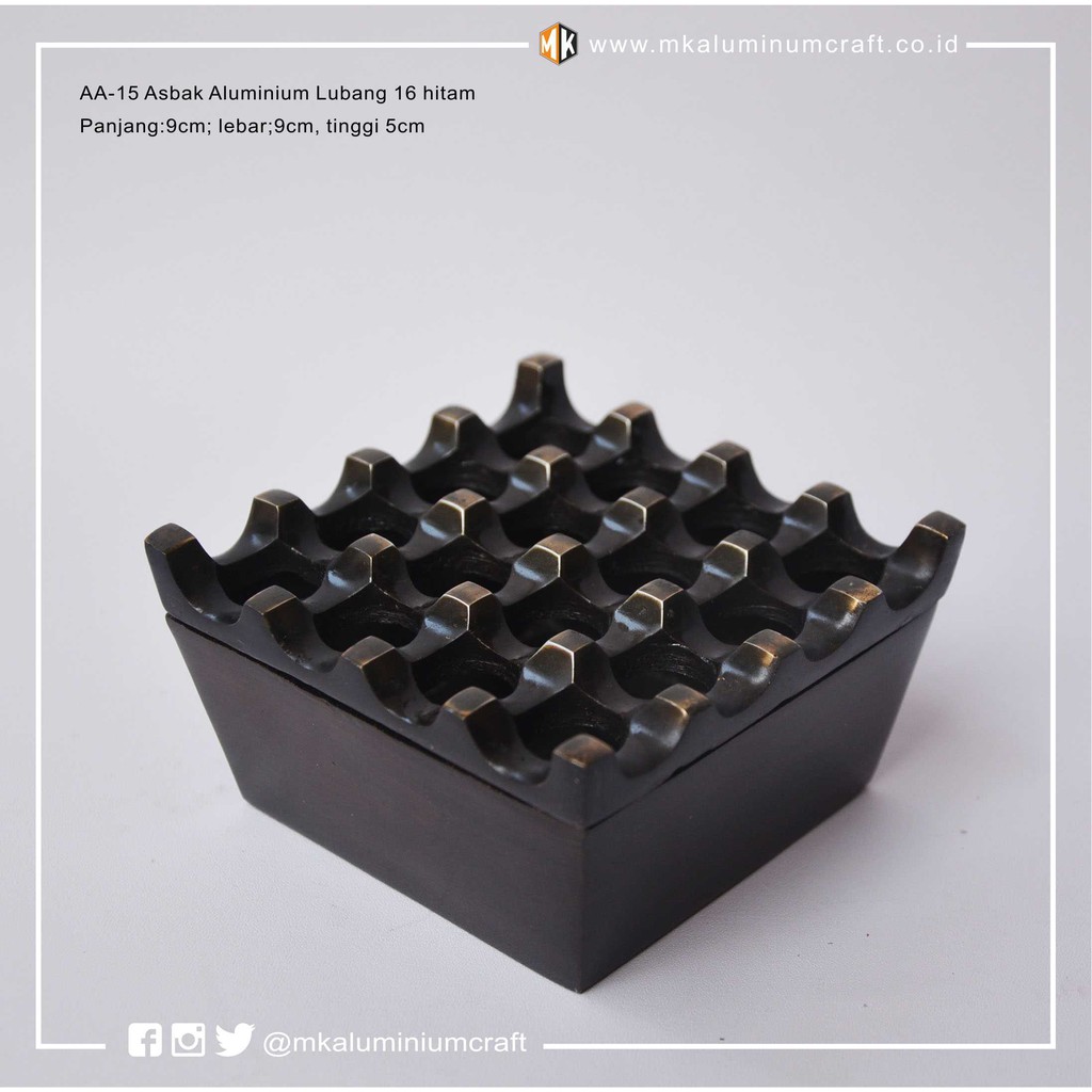 Asbak Aluminium Lubang 16 Warna Hitam Vintage - Ashtray Holes - Asbak ...