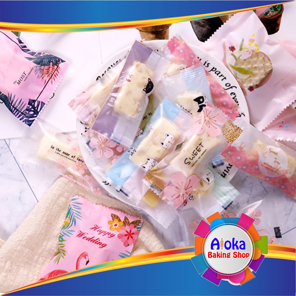 Jual 200 PCS 4X9 Cookies Bag Motif / Plastik Kue Kering / Plastik ...