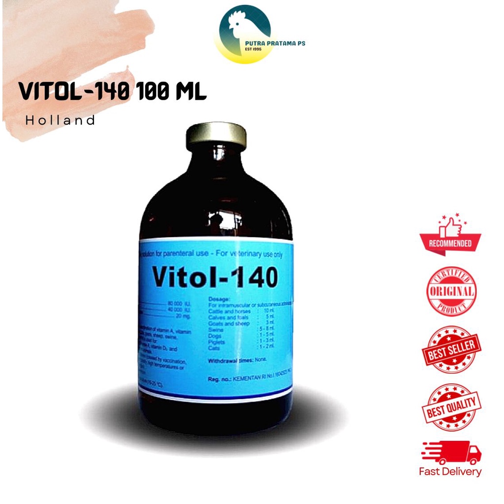 Jual VITOL 140 100 ml - Vitamin ADE Perbaiki Kondisi dan Produktifitas ...