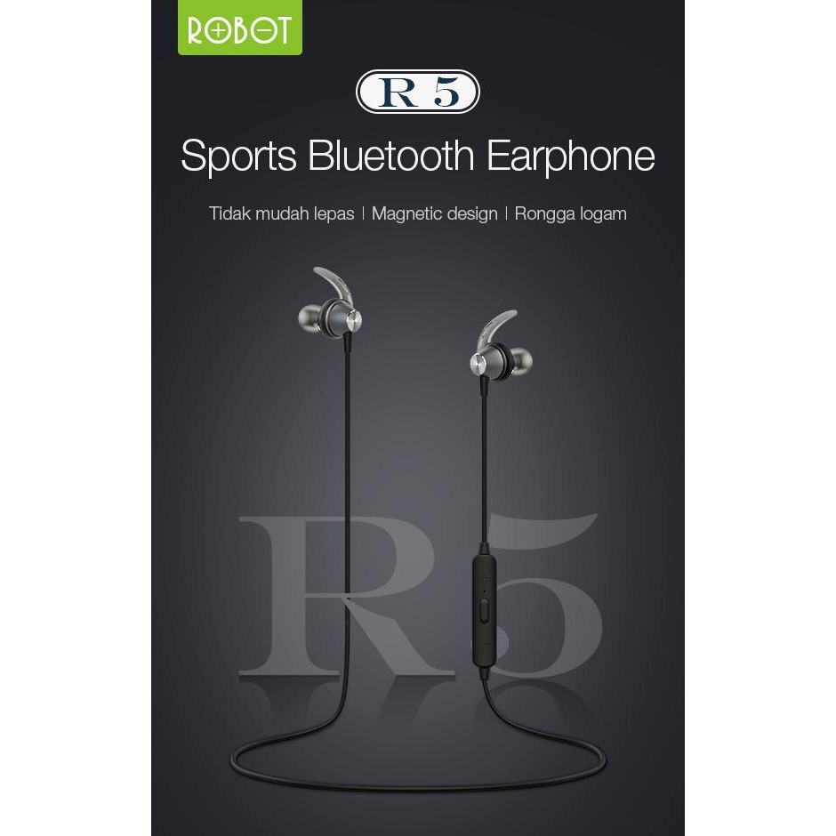 Jual Headset Bluetooth Robot R5 Earphone Bluetooth Headset BT Headset ...