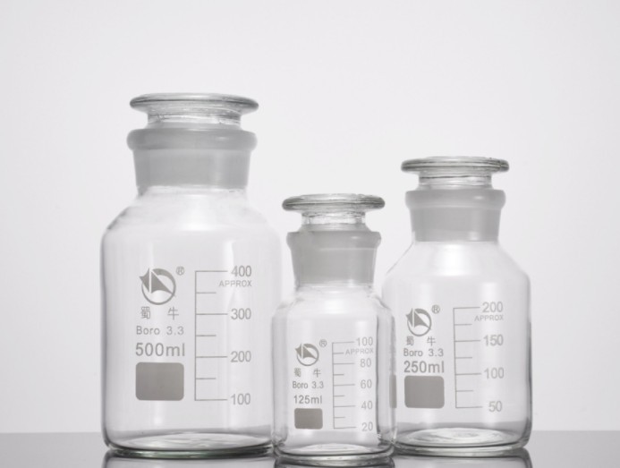 Jual Wide Mouth Graduated Glass Reagent Bottle / Botol Reagen Skala ...