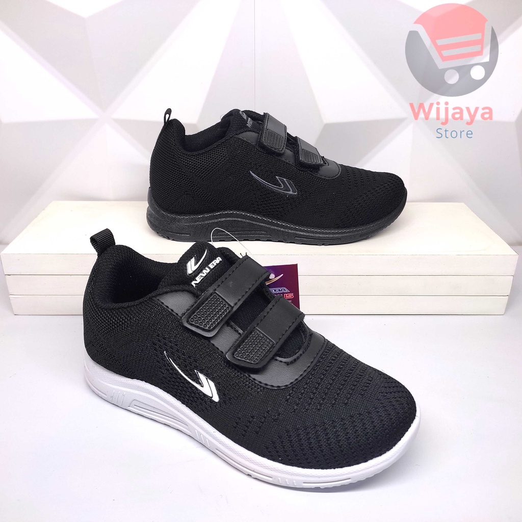Jual SEPATU SNEAKER ANAK SEKOLAH NEW ERA ORIGINAL PEREKAT Hitam Putih CINDY NEW ANGGREK | Shopee ...