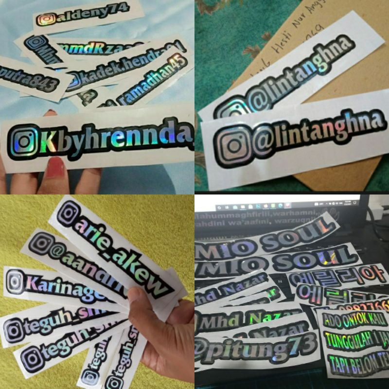 Jual Sticker nama IG Custom Stiker IG cutting Termurah berkalitas ...