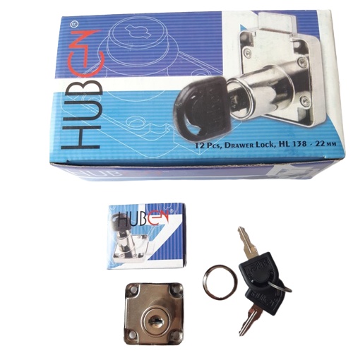 Jual Kunci Laci Lemari Lock Huben HL138-22mm Kunci Laci Meja HUBEN HL 138-22 mm Lock Hubben ...