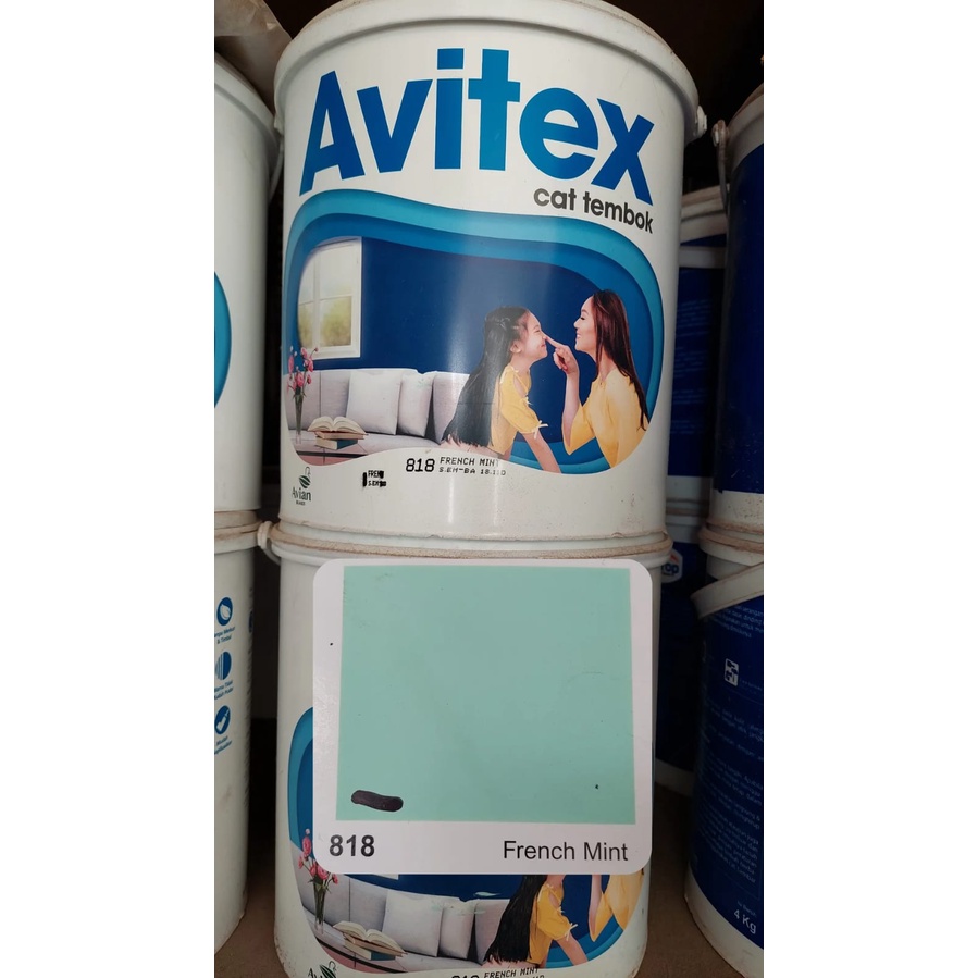 Jual Cat tembok avitex 818 french mint 5kg cat campuran air cat plafon ... Jual Cat tembok avitex 818 french mint 5kg cat campuran air cat plafon ...