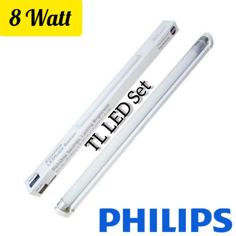 Jual Lampu TL LED Set Philips BN015C 8W 600mm putih | Shopee Indonesia