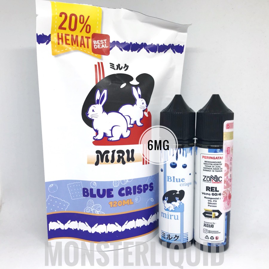 Jual MIRU BLUE CRISPS BLUEBERRY CRACKERS BY JOZOJO BREW 6MG 60ML ...