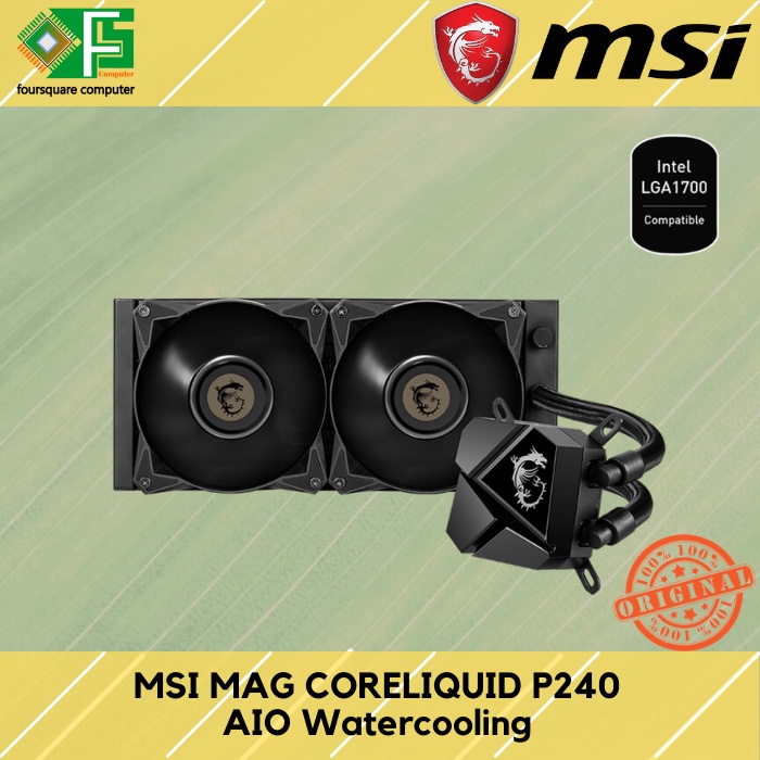 Jual AIO Water Cooling MSI MAG CORELIQUID P240 | CPU Liquid Cooler Indonesia|Shopee Indonesia