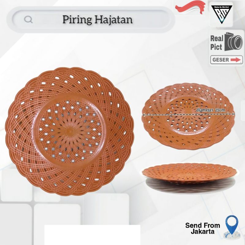 Jual Piring Rotan Plastik/Pelastik 25 cm | Shopee Indonesia