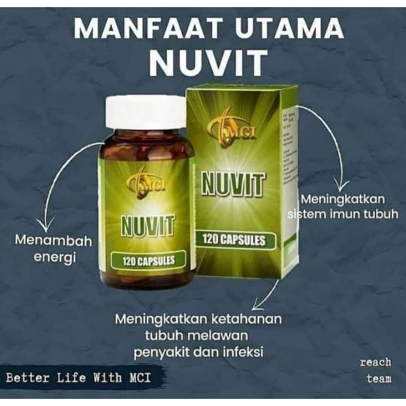 Jual NUVIT isi 120 capsul |Immune Booster| Original MCI | Shopee Indonesia