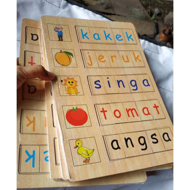 Jual Puzzle suku kata - puzzle kayu edukasi | Shopee Indonesia
