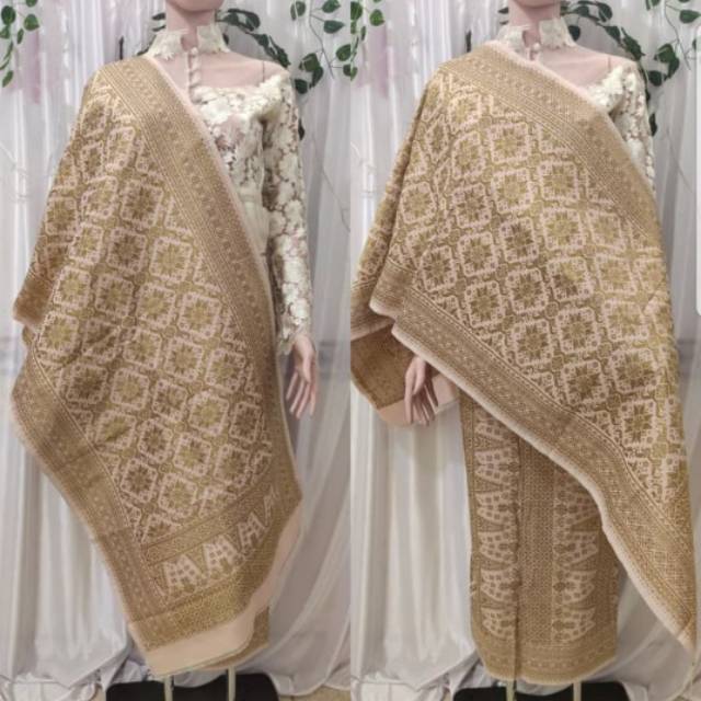 Jual Songket tenun palembang asli lepus tembaga pewarna alam original | Shopee Indonesia