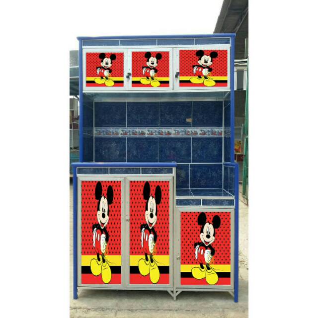 Jual wallpaper stiker Rak piring mickey mouse | Shopee Indonesia