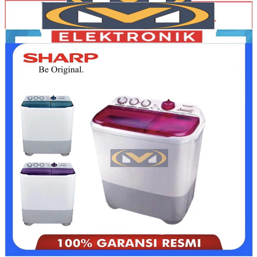 Jual SHARP MESIN CUCI 2 TABUNG 9 KG ES-T95CR/96CL LOW WATT | Shopee Indonesia