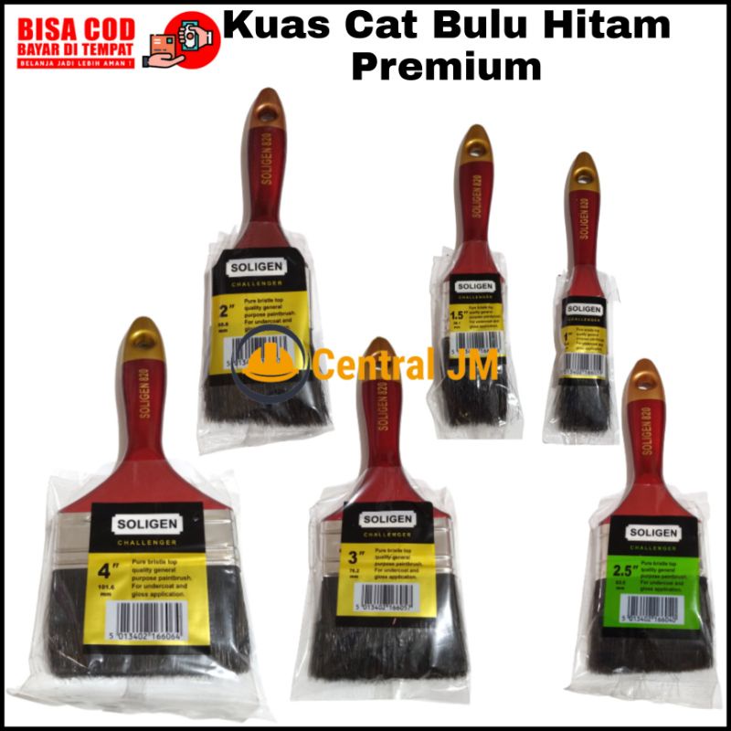 Jual Kuas Cat Bulu Hitam Tebal [ Varian Ukuran ] PREMIUM - Alat Tukang ...