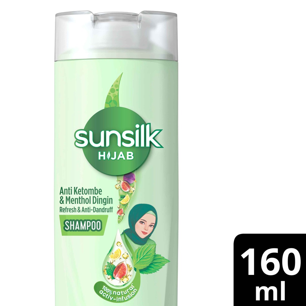 Jual Sunsilk Hijab Shampoo Anti Ketombe & Menthol Dingin 160ML dengan ...