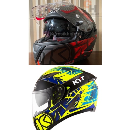 Jual KYT FALCON FR | KYT FALCON FR SPIKE GUNMETAL DOFF RED | HELM KYT ...