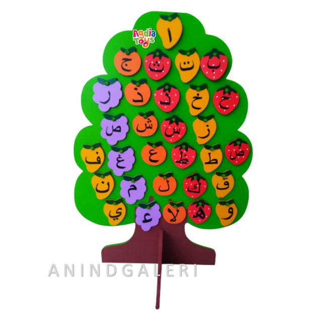 Jual Pohon Hijaiyah New Mainan Edukasi Anak Kayu Montessori | Shopee ...