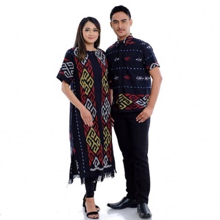 Jual set baju tenun - couple pakaian tenun -busana tenun etnik -baju kondangan - baju tenun ...