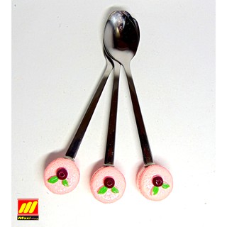 Sendok dan garpu kue/sendok stainless /sendok keramik/sendok motif cake ...