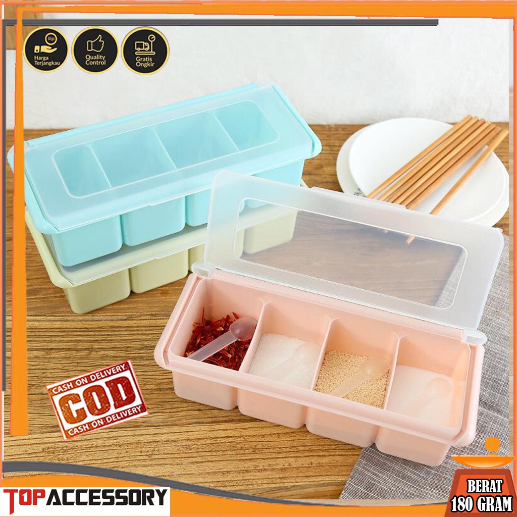 Jual Tempat Garam Gula Merica Mecin Micin Bumbu Dapur 4 Slot Dll ...