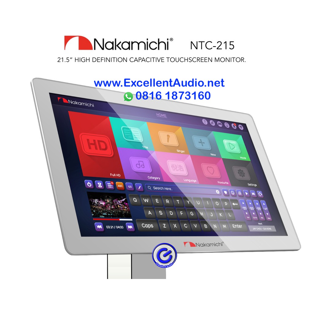 Jual Nakamichi NTC215 NTC 215 high resolution karaoke touchscreen ...