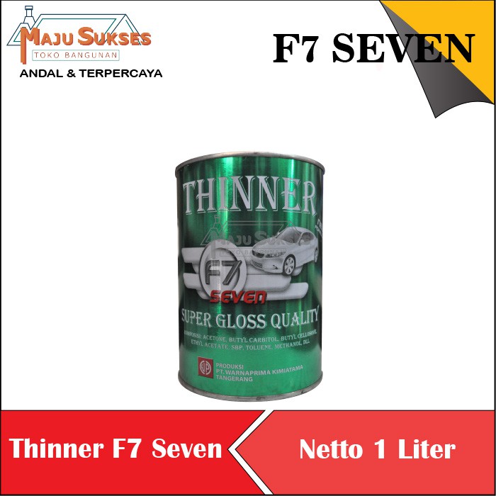 Jual THINNER F7 F SEVEN THINER PENGENCER CAT MINYAK BESI KAYU TINER F7 F 7 SUPER GLOSS 1 LITER ...