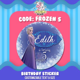 Jual Sticker Birthday Custom - Frozen SERIES - Princess Elsa Anna Olaf ...