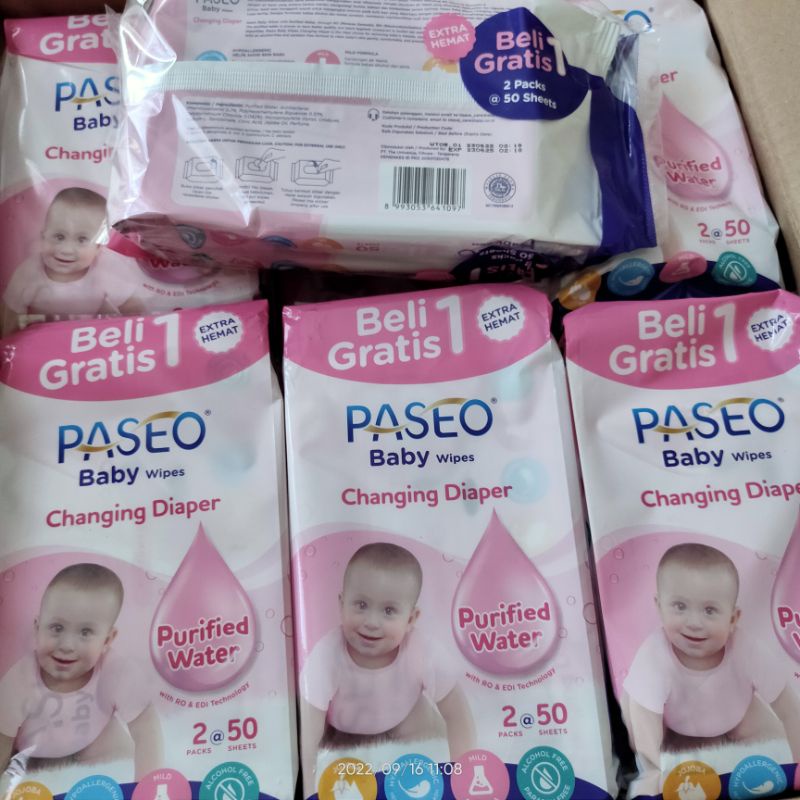 Jual PASEO BABY WIPES PINK / TISSUE BASAH PASEO 50 SHEETS | Shopee ...