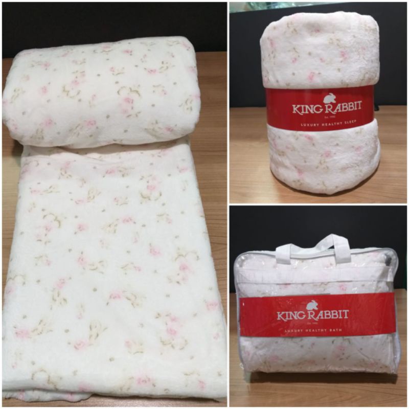 Jual King Rabbit Thermal Blanket Selimut Fleece 150 x200 cm Motif ...