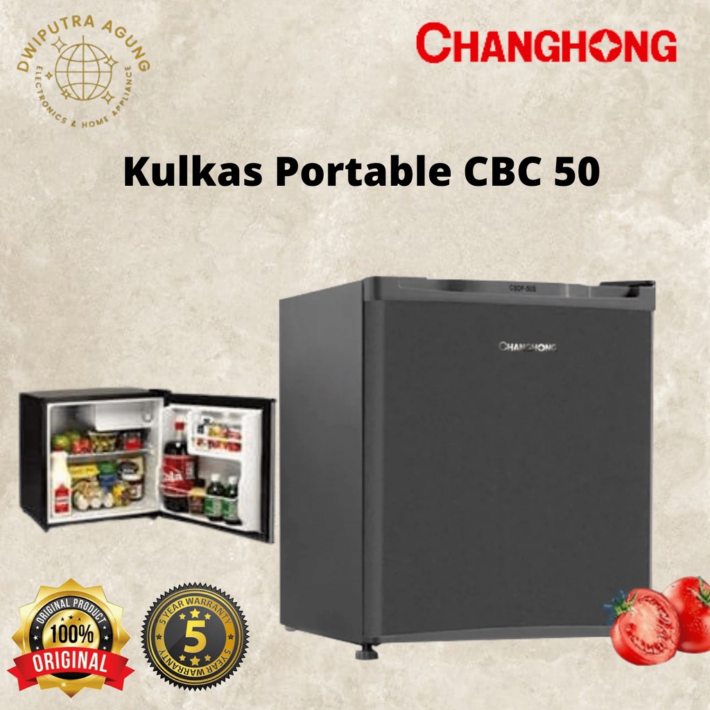 Jual KULKAS PORTABLE CHANGHONG CBC50 / LEMARI ES 1 PINTU CBC 50 GARANSI RESMI | Shopee Indonesia