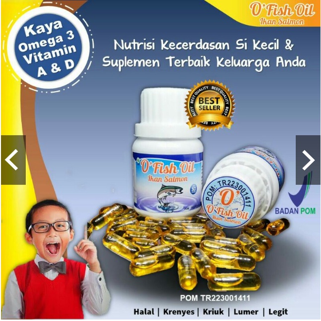 Jual O Fish Oil Minyak Ikan Salmon Suplemen Minyak Ikan Omega 3 (ORI ...