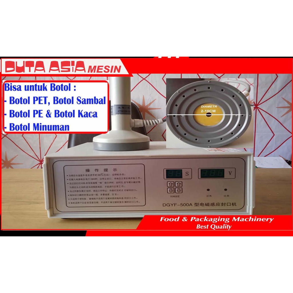 Jual MESIN SEGEL BOTOL UNTUK TUTUP BOTOL ALUMINIUM FOIL DIAMETER MAKS ...