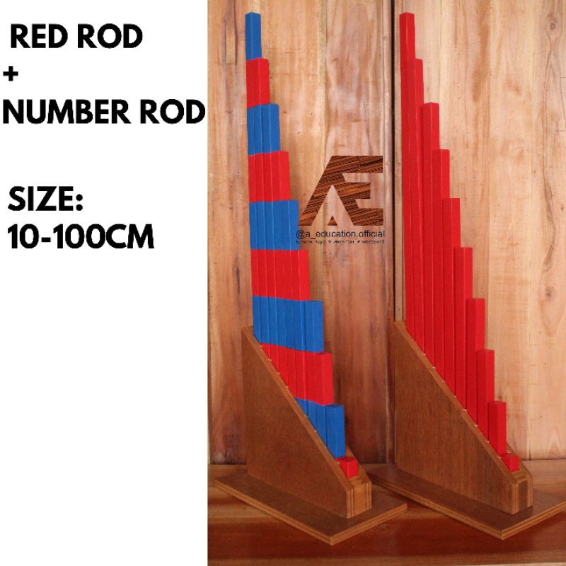 Jual Number rods Montessori and long rod red rod dan number rod ...