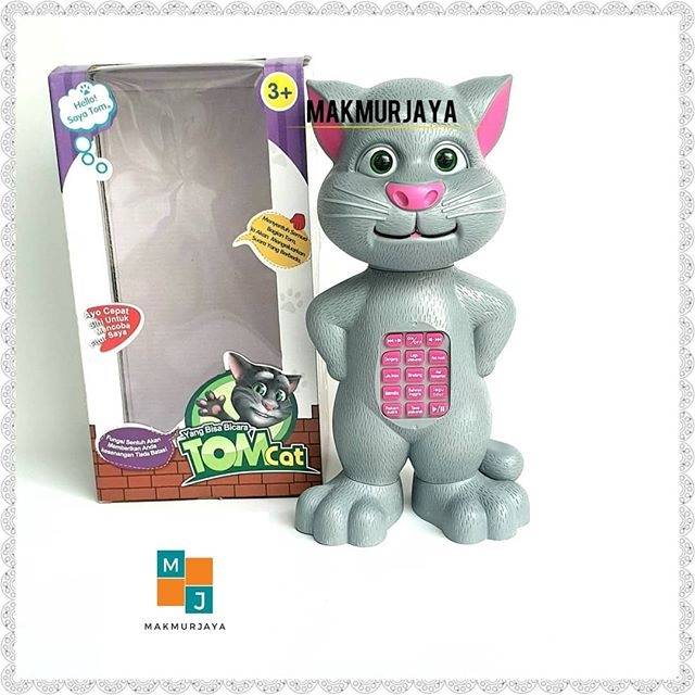 Jual Mainan Talking Tom Cat edukasi mainan kucing bersuara | Shopee ...