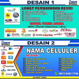 Jual Spanduk / Banner Konter Cell / Celluler Desain 39 | Shopee Indonesia