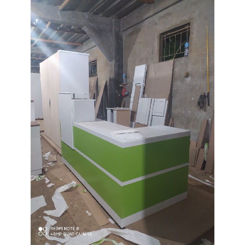 Jual MEJA RESEPSIONIS MINIMALIS 2M / MEJA KASIR / MEJA KANTOR / MEJA ...