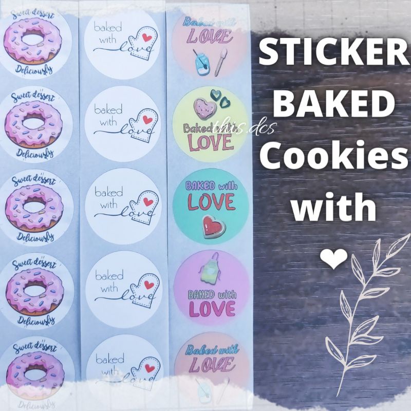 Jual (10 pcs) Sticker Thank You Baked Cookies Bulat Kecil 2.5cm | Label ...