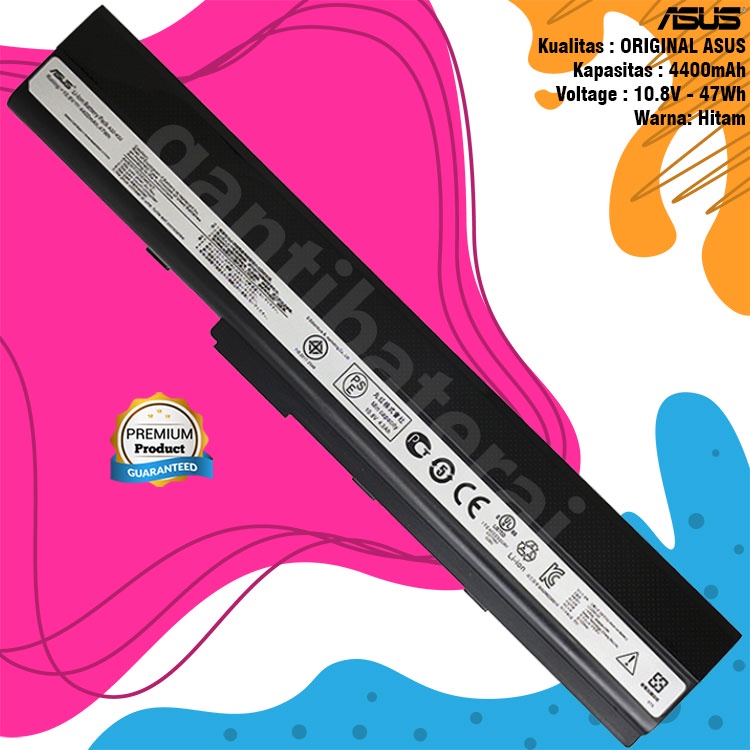 Jual Baterai Asus A42 A42F A42J A42D A42JC A42N K52 A52 A52F K42 K42F ...