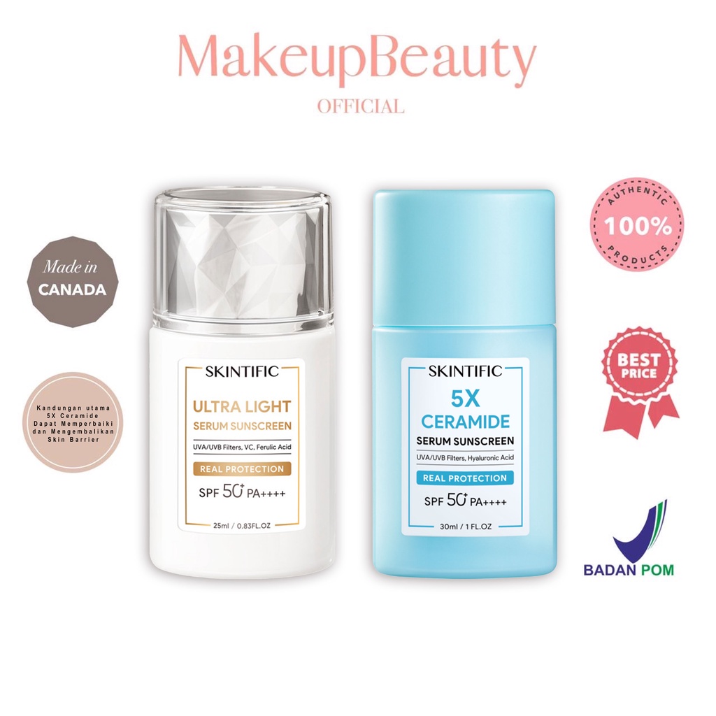 Jual SKINTIFIC 5X Ceramide Serum Sunscreen SPF50 PA++++ Skincare ...