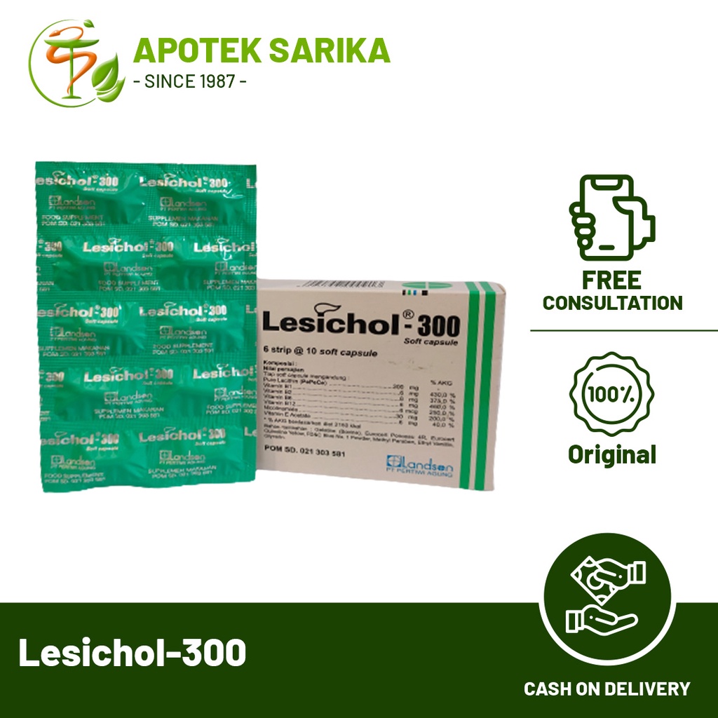 Jual Lesichol 300MG 10 Tablet (Memelihara Kesehatan Fungsi Hati ...